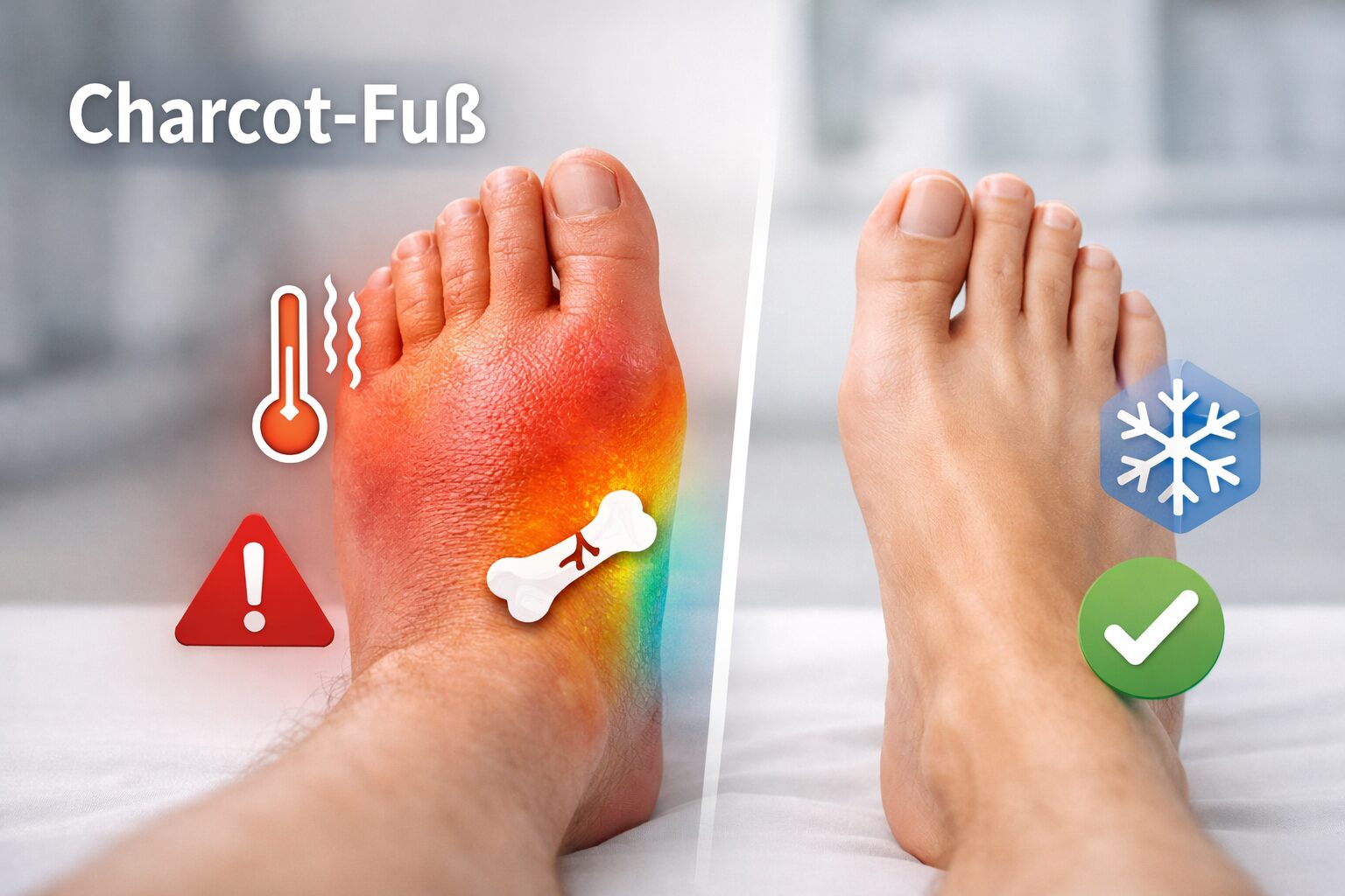 Charcot-Fuß: Warnzeichen, Sofortmaßnahmen & Behandlung