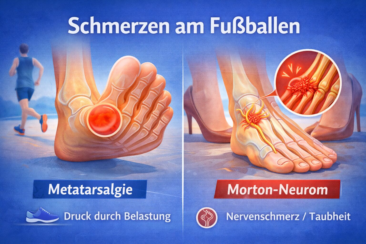 Schmerzen am Fußballen: Ursachen, Selbstcheck & schnelle Hilfe